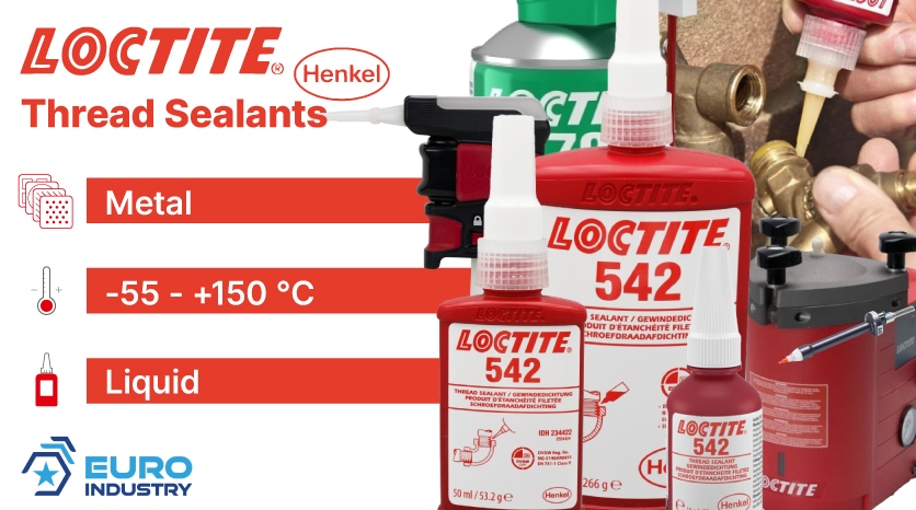 Loctite 542 freinfilet d'étanchéité filetée à résistance moyenne 10ml ...