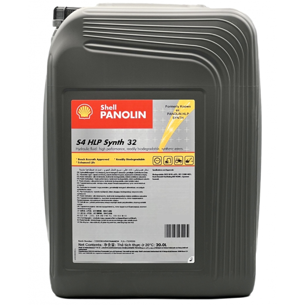 Shell PANOLIN S4 HLP Synth 32 Hydraulic oil biodegradable HEES 20L ...