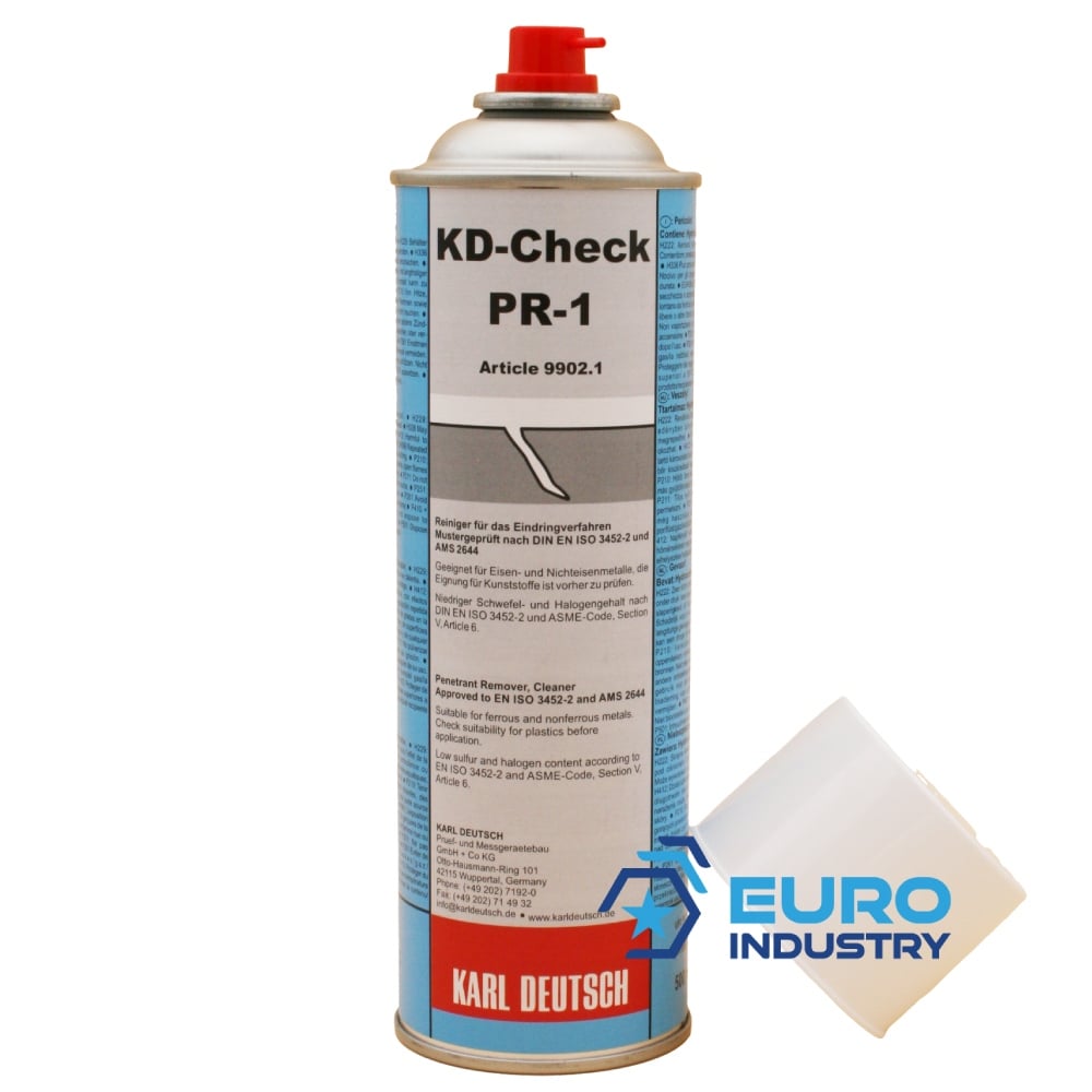 KD-CHECK PR-1 Cleaner for crack detection ISO 3452-2 500ml Spray ...